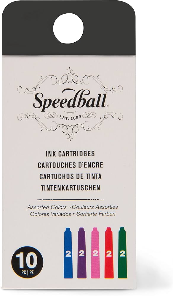 Speedball Fountain Pen Ink Cartridge 10pc Set – little island crafts